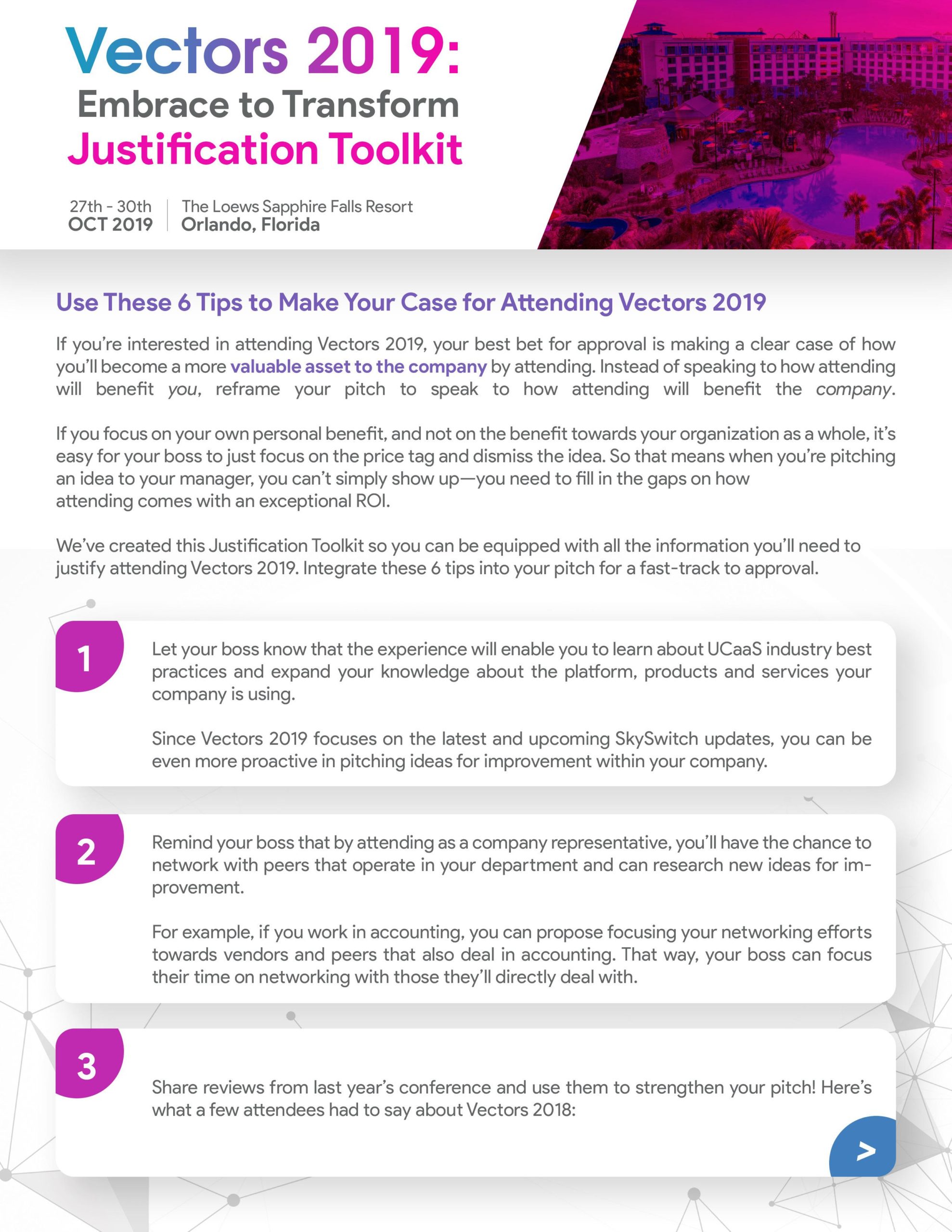 Justification Toolkit - SkySwitch